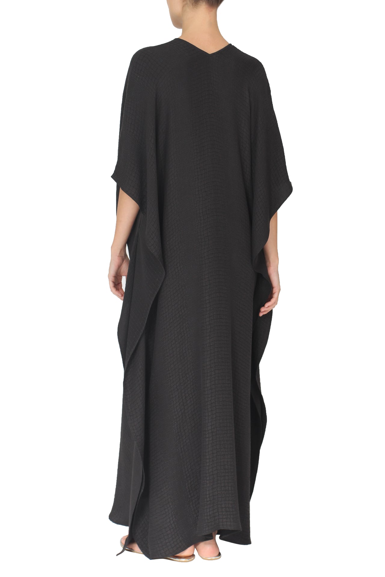 Silk Croco Jacquard Boubou Caftan – Marie France Van Damme