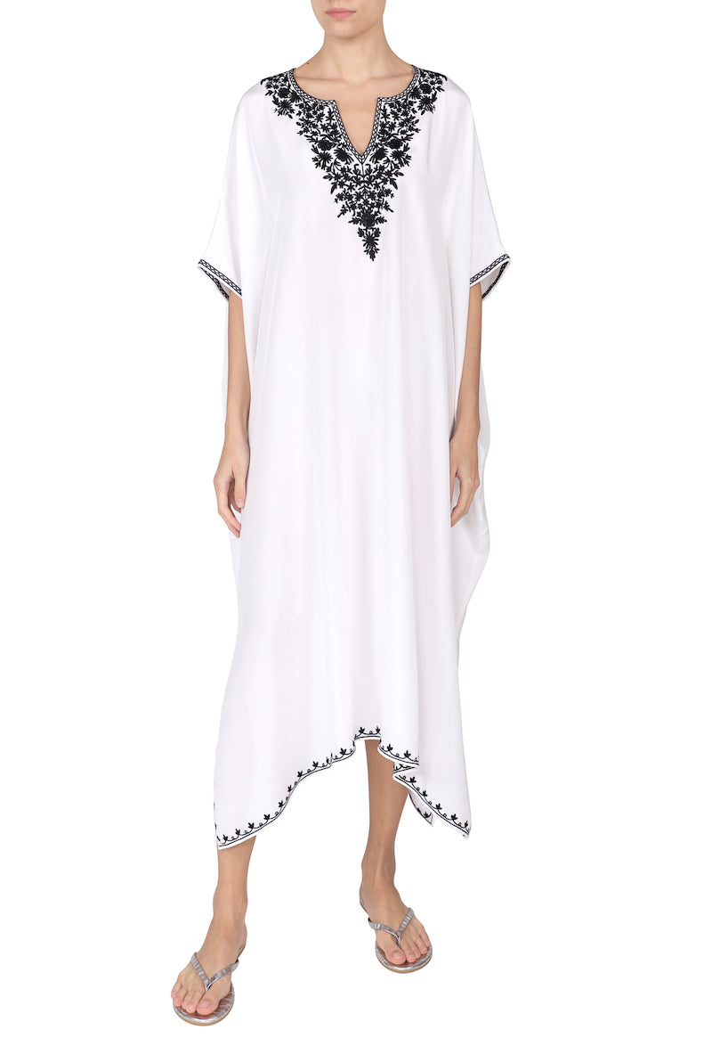Midi Length Embroidered Boubou Caftan – Marie France Van Damme