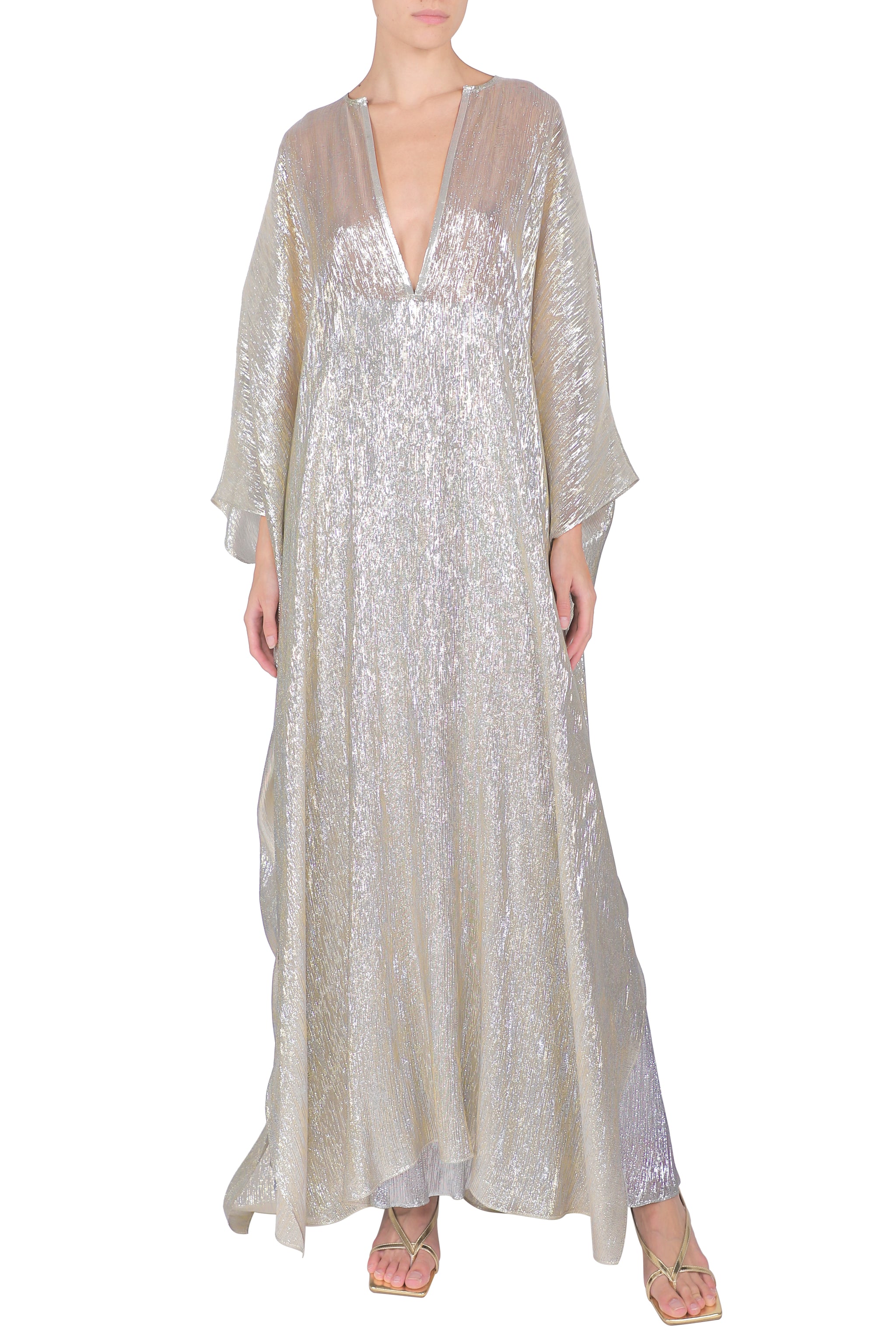 Metallic Oversized Boubou Caftan – Marie France Van Damme
